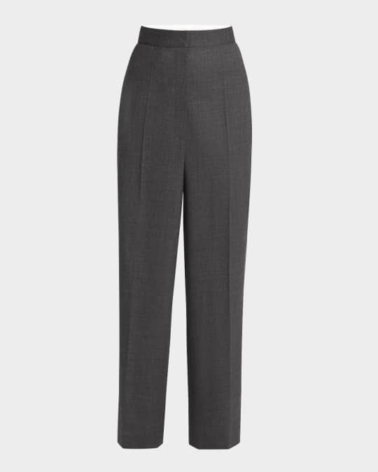 THE ROW Gordon Wide Leg Wool Pants | Neiman Marcus