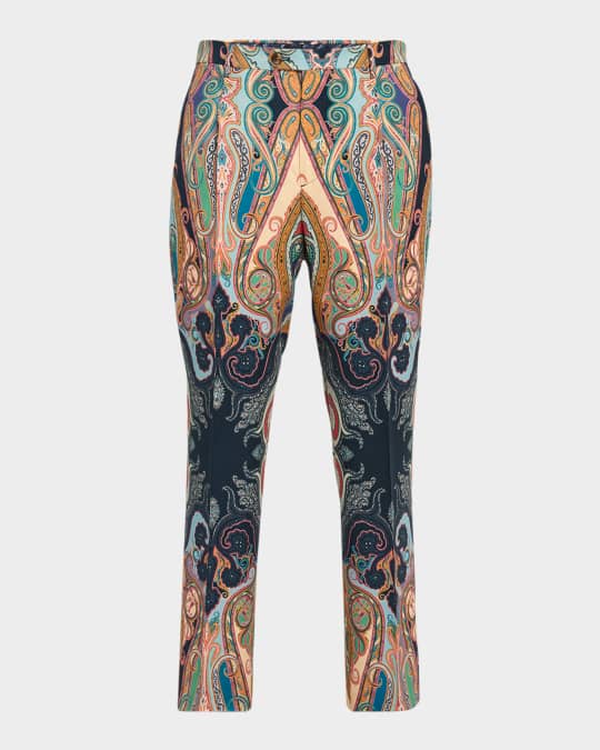Etro Men's Ornate Patterned Evening Pants | Neiman Marcus