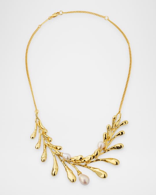 Alexis Bittar Perla Freshwater Pearl Bib Necklace | Neiman Marcus