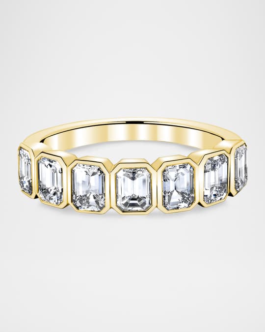 Neiman Marcus Diamonds Eternity Band with Bezel Set Emerald Cut ...