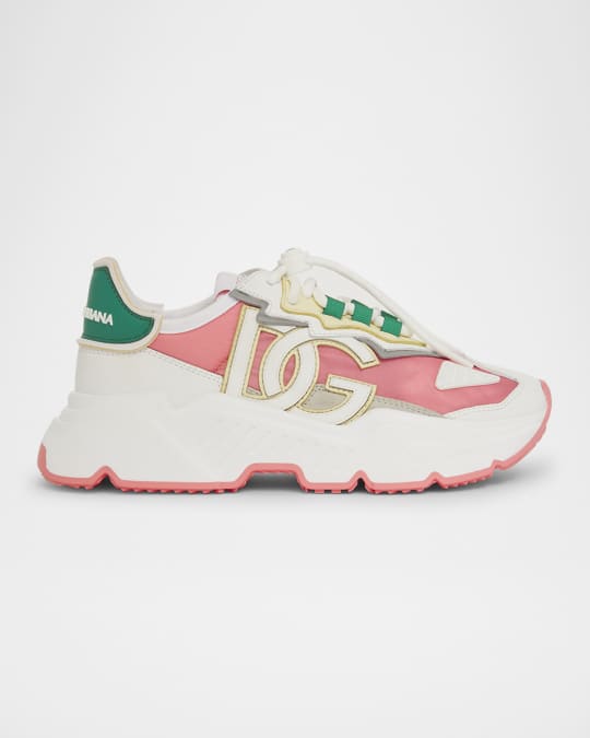 Dolce&Gabbana DG Colorblock Drawstring Runner Sneakers | Neiman Marcus