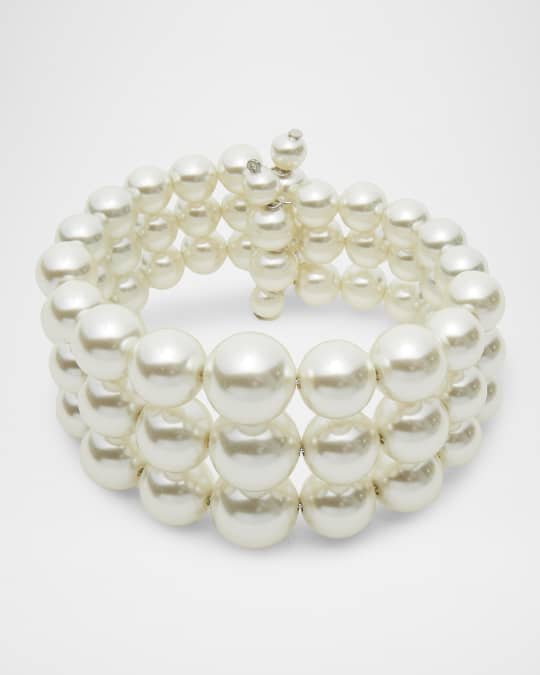 Lele Sadoughi Graduated Pearl Bracelet | Neiman Marcus
