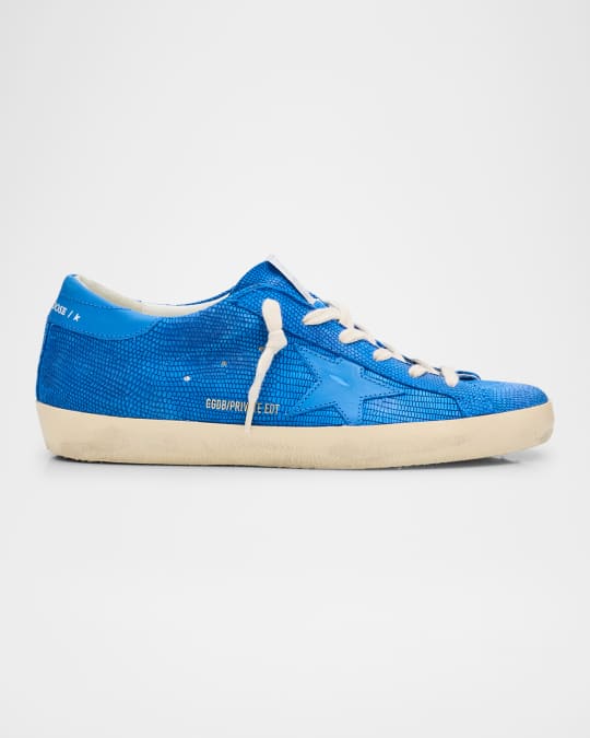 Golden Goose Super-Star Lizard Embossed Leather Low-Top Sneakers ...