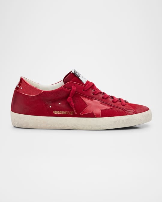 Golden Goose Super-Star Mixed Leather Low-Top Sneakers | Neiman Marcus