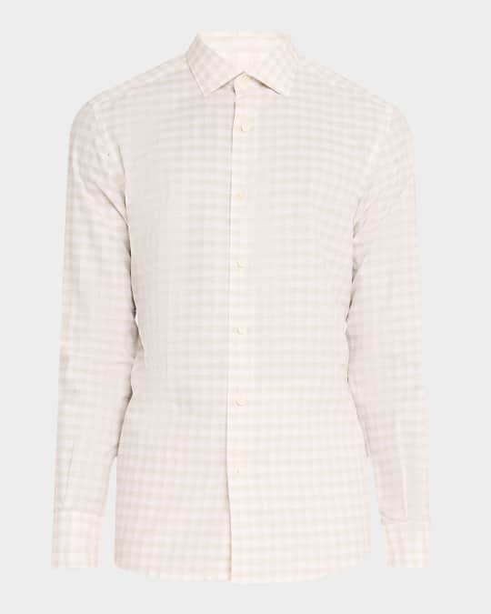 ZEGNA Men's Cotton Check Sport Shirt | Neiman Marcus