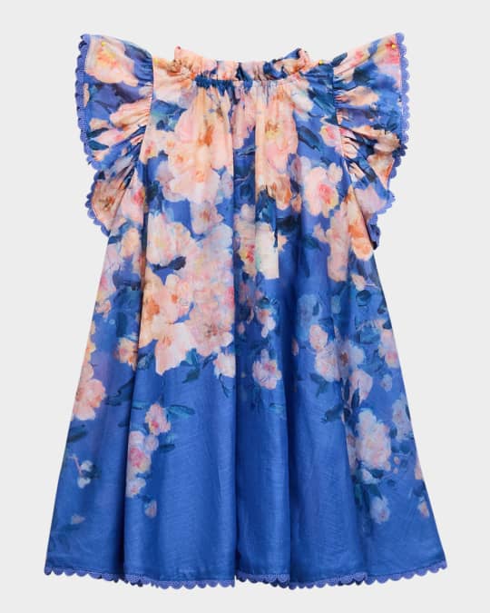 Zimmermann Girl's Everly Floral-Print A-Line Dress, Size 2-12 | Neiman ...