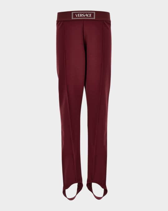 Versace Girl's Logo-Print Stir Up Leggings, Size 6-14 | Neiman Marcus