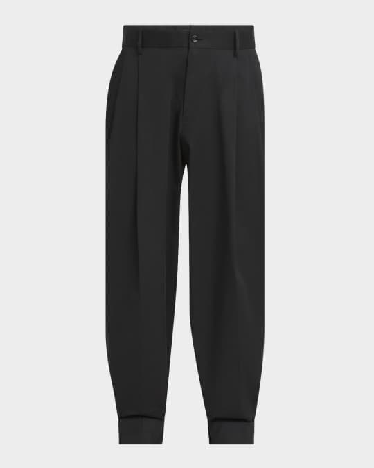 Dolce&Gabbana Men's Double-Pleated Amphora Pants | Neiman Marcus