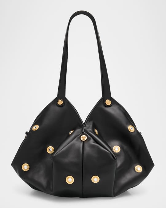 Versace Medusa 95 Embellished Leather Shoulder Bag | Neiman Marcus