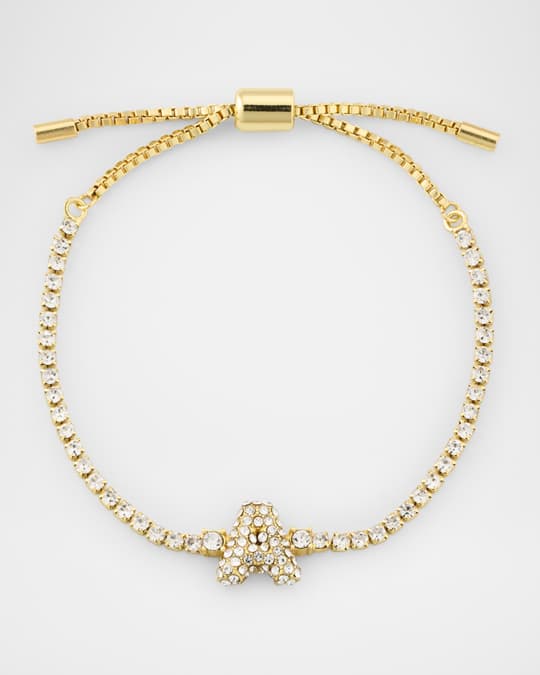 BaubleBar Initial Tennis Pull-Tie Bracelet | Neiman Marcus