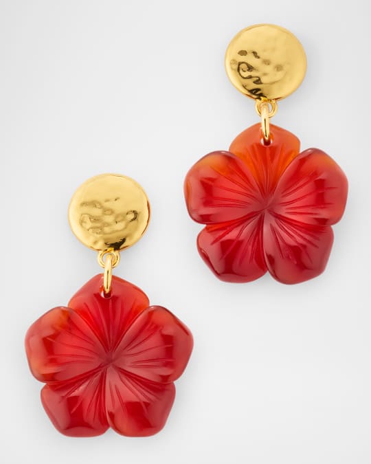 NEST Jewelry Carnelian Flower Drop Earrings | Neiman Marcus