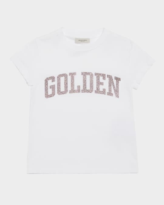 Golden Goose Girl's Journey Sparkle Logo-Print T-Shirt, Size 4-12 ...