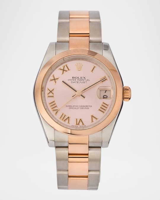 Vintage Watches Rolex Stainless Steel and 18K Rose Gold Datejust 31mm Vintage Current Watch ...