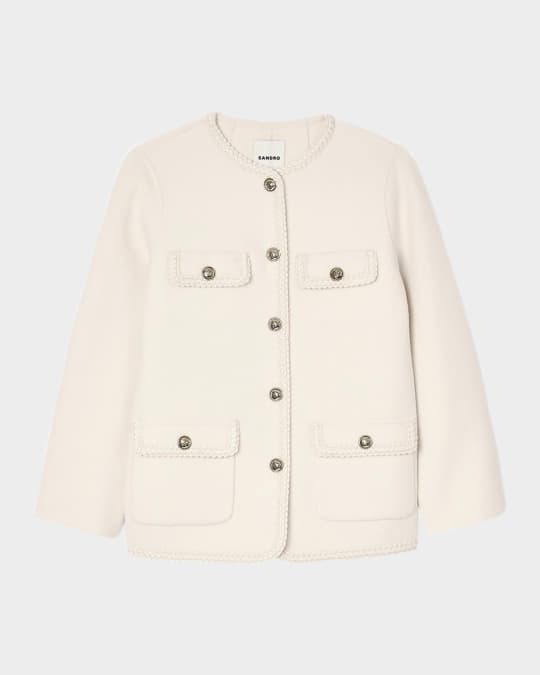 Sandro Ethel Wool-Blend Coat | Neiman Marcus