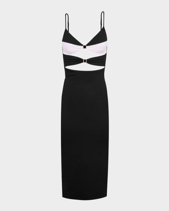 Vix Solid Selena Detail Maxi Dress | Neiman Marcus