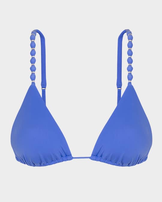 Vix Solid Beads Triangle Paral Bikini Top | Neiman Marcus