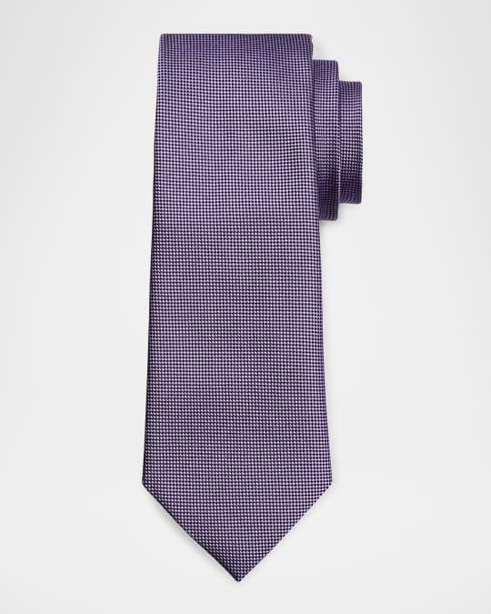 ZEGNA Men's Tonal Pindot Silk Tie | Neiman Marcus