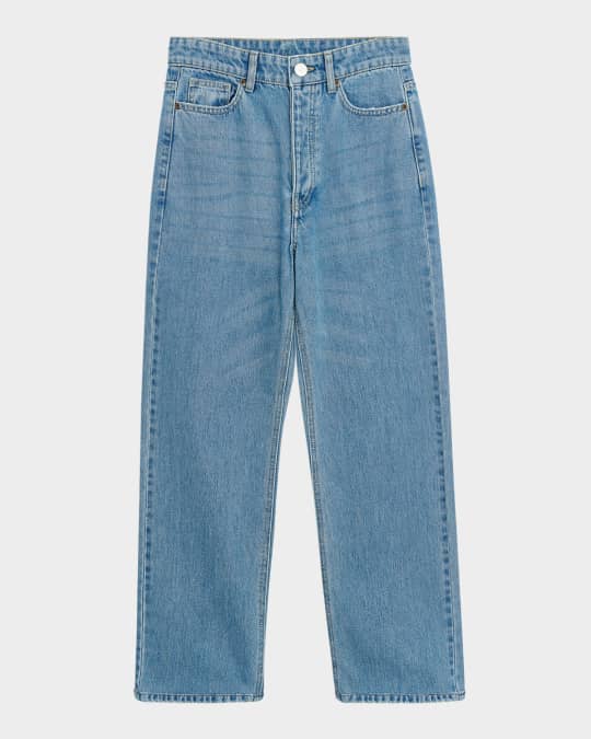 By Malene Birger Milium High-Rise Straight Denim Jeans | Neiman Marcus