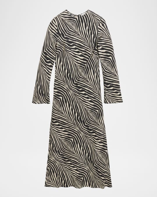 By Malene Birger Parise Zebra-Print Maxi Dress | Neiman Marcus