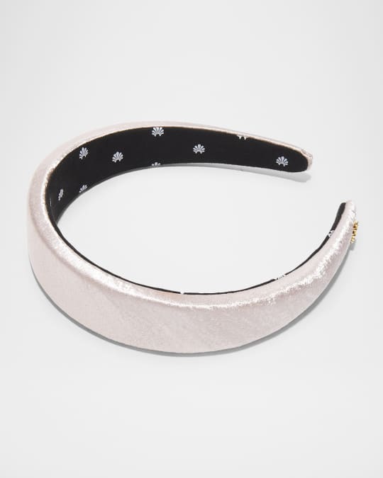 Lele Sadoughi Alice Padded Satin Headband | Neiman Marcus
