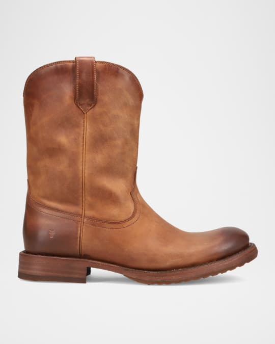Frye Men's Duke Leather Roper Mid-Calf Boots | Neiman Marcus