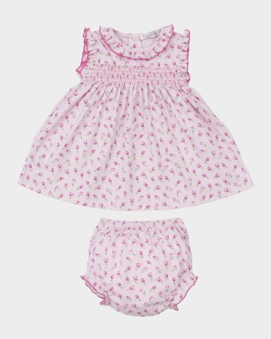 Kissy Kissy Girl's Tulip Blossoms Dress & Bloomers Set, Size 3M-24M ...