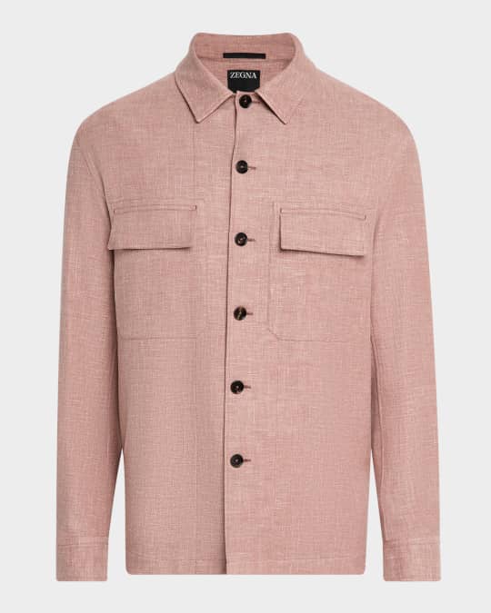 ZEGNA Men's Melange Overshirt | Neiman Marcus