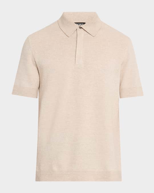 ZEGNA Men's Jacquard Polo Shirt | Neiman Marcus