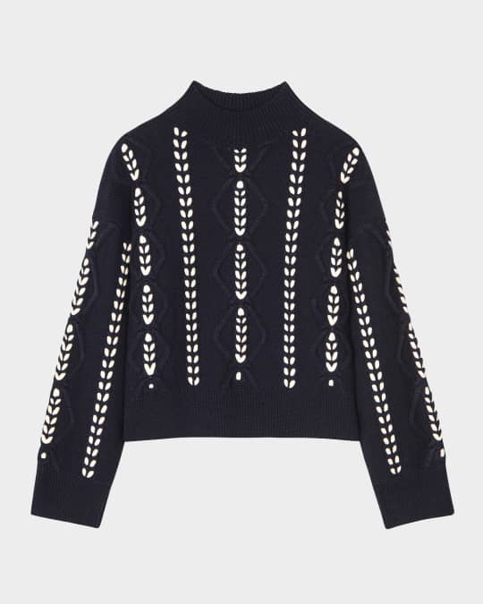 Rails Tori Ribbed Wool-Blend Sweater | Neiman Marcus