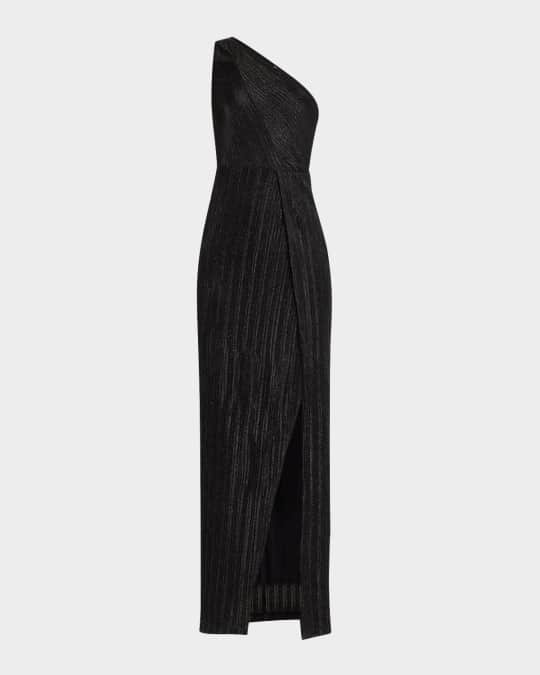 Ramy Brook Elaine One-Shoulder Shimmer Column Gown | Neiman Marcus