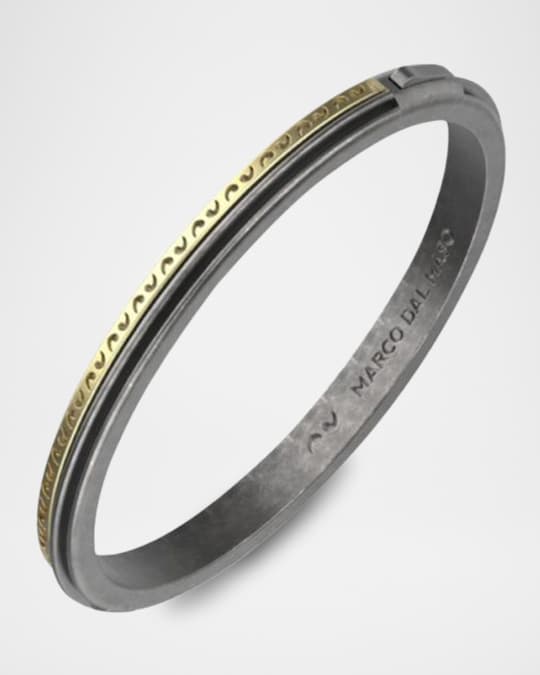Marco Dal Maso Men's Acies 18K Yellow Gold & Sterling Silver Cuff ...