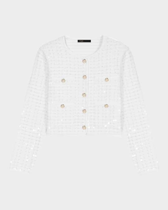 Maje Mirtaly Sequined Cardigan | Neiman Marcus