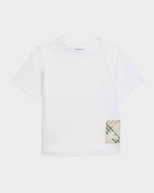 Burberry Kid's Cedar EKD Label Short-Sleeve Cotton T-Shirt, Size 3-14 | Neiman Marcus