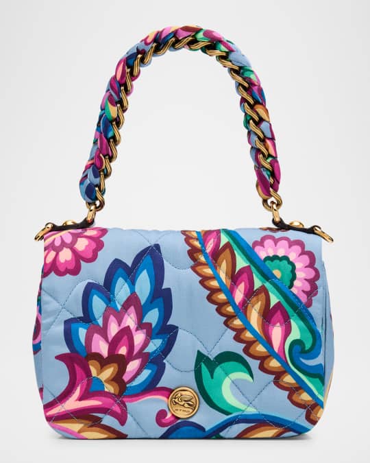 Etro Bond XS Sea-Print Quilted Shoulder Bag | Neiman Marcus