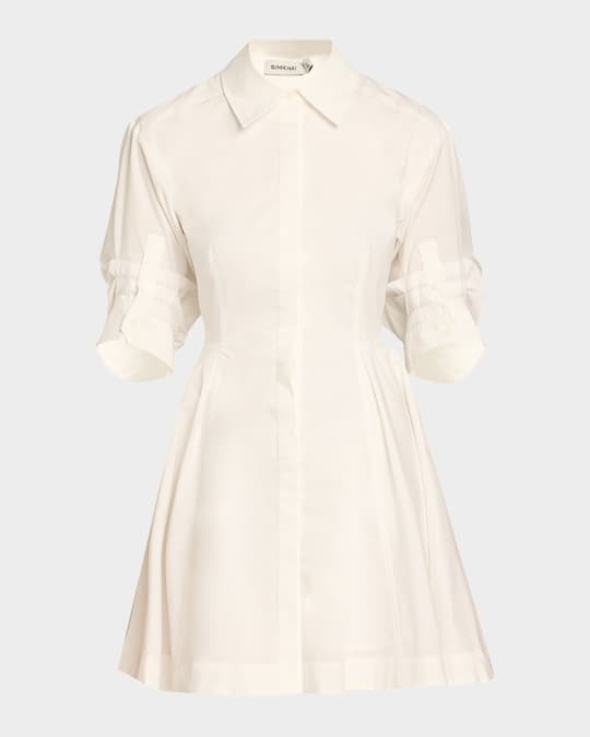 SIMKHAI Jazzie Short-Sleeve Mini Dress | Neiman Marcus