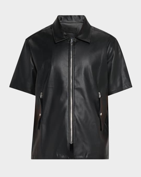 RTA Men's Aiden Snake Full-Zip Shirt | Neiman Marcus
