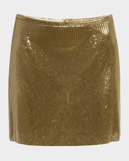 Rabanne Chainmail Mini Skirt | Neiman Marcus