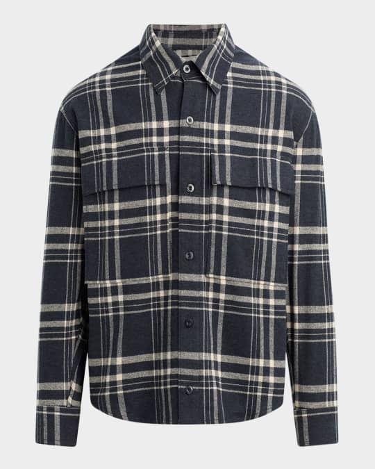 Hudson Men's Plaid Button-Down Shirt | Neiman Marcus