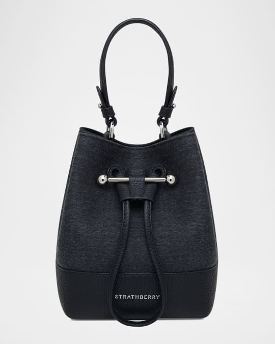 STRATHBERRY Lana Osette Cashmere & Leather Crossbody Bag | Neiman Marcus
