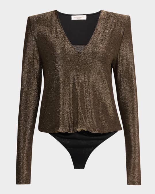 Ramy Brook Micheline Metallic Bodysuit | Neiman Marcus