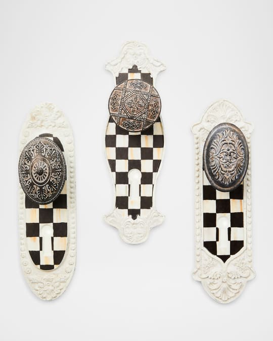 MacKenzie-Childs Courtly Door Knob Hooks, Set of 3 | Neiman Marcus