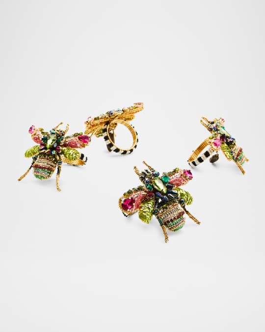 MacKenzie-Childs Beetle Napkin Rings, Set of 4 | Neiman Marcus