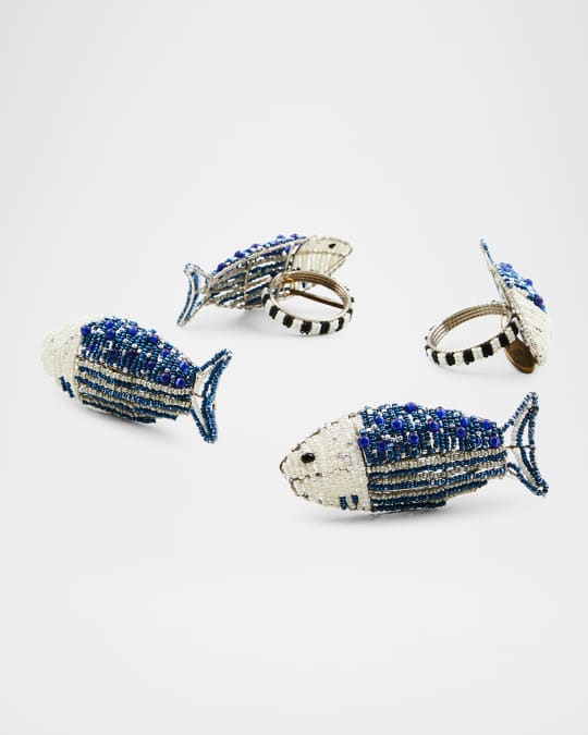 MacKenzie-Childs Go Fish Napkin Rings, Set of 4 | Neiman Marcus