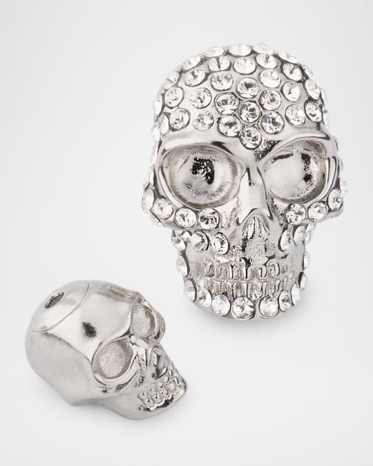 McQueen Men's Pave Skull Single Stud Earring | Neiman Marcus