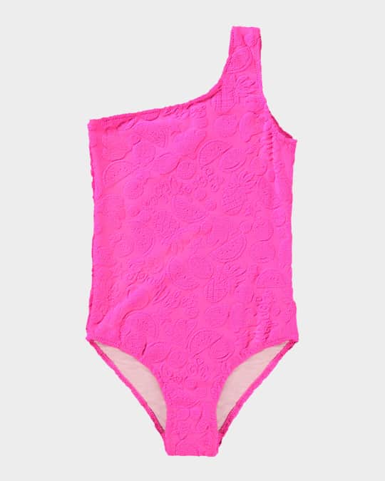 Molo Girl's Nai One-Shoulder One-Piece Swimsuit, Size 5-6 | Neiman Marcus