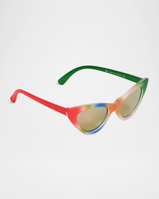 Molo Girl's Sola Plastic Cat-Eye Sunglasses | Neiman Marcus