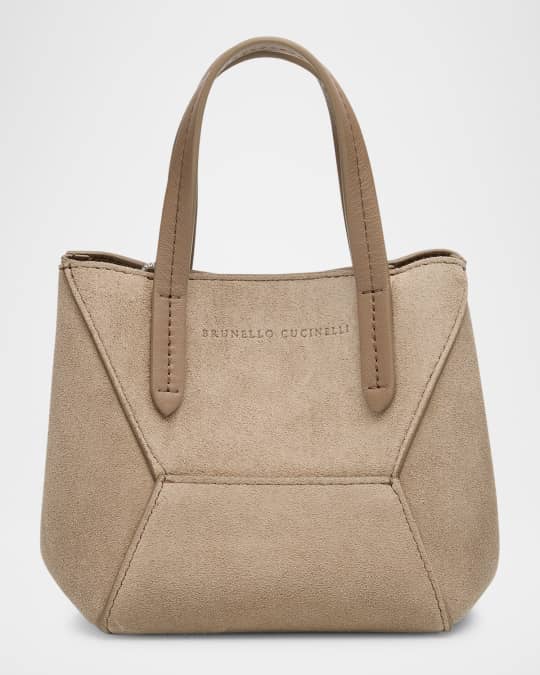 Brunello Cucinelli Essense Monili Leather Top-Handle Bag | Neiman Marcus