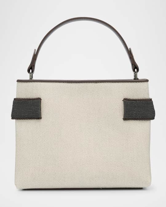Brunello Cucinelli Monili Canvas Top-Handle Bag | Neiman Marcus