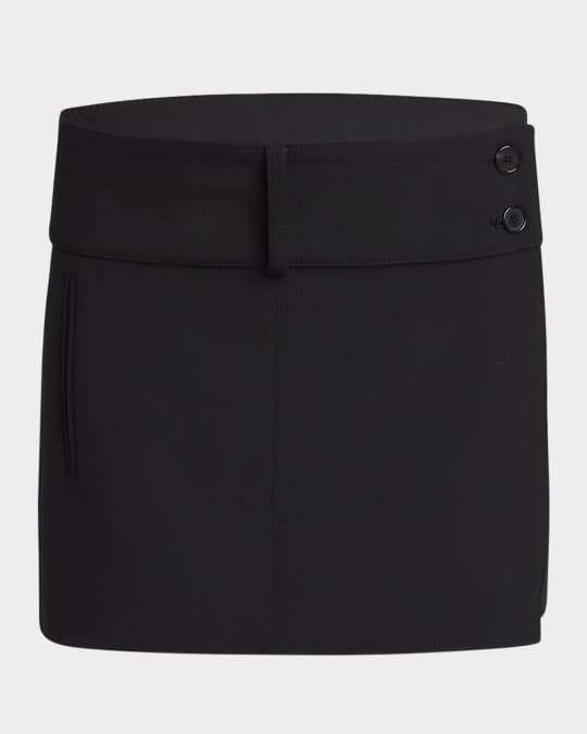 Courreges Belted Mini Wrap Skirt | Neiman Marcus