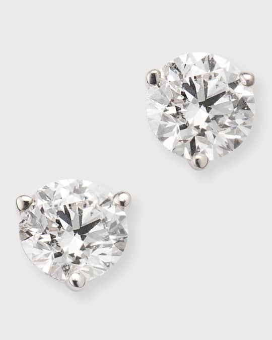 Neiman Marcus Diamonds 18K White Gold Round Diamond Stud Earrings, 0 ...